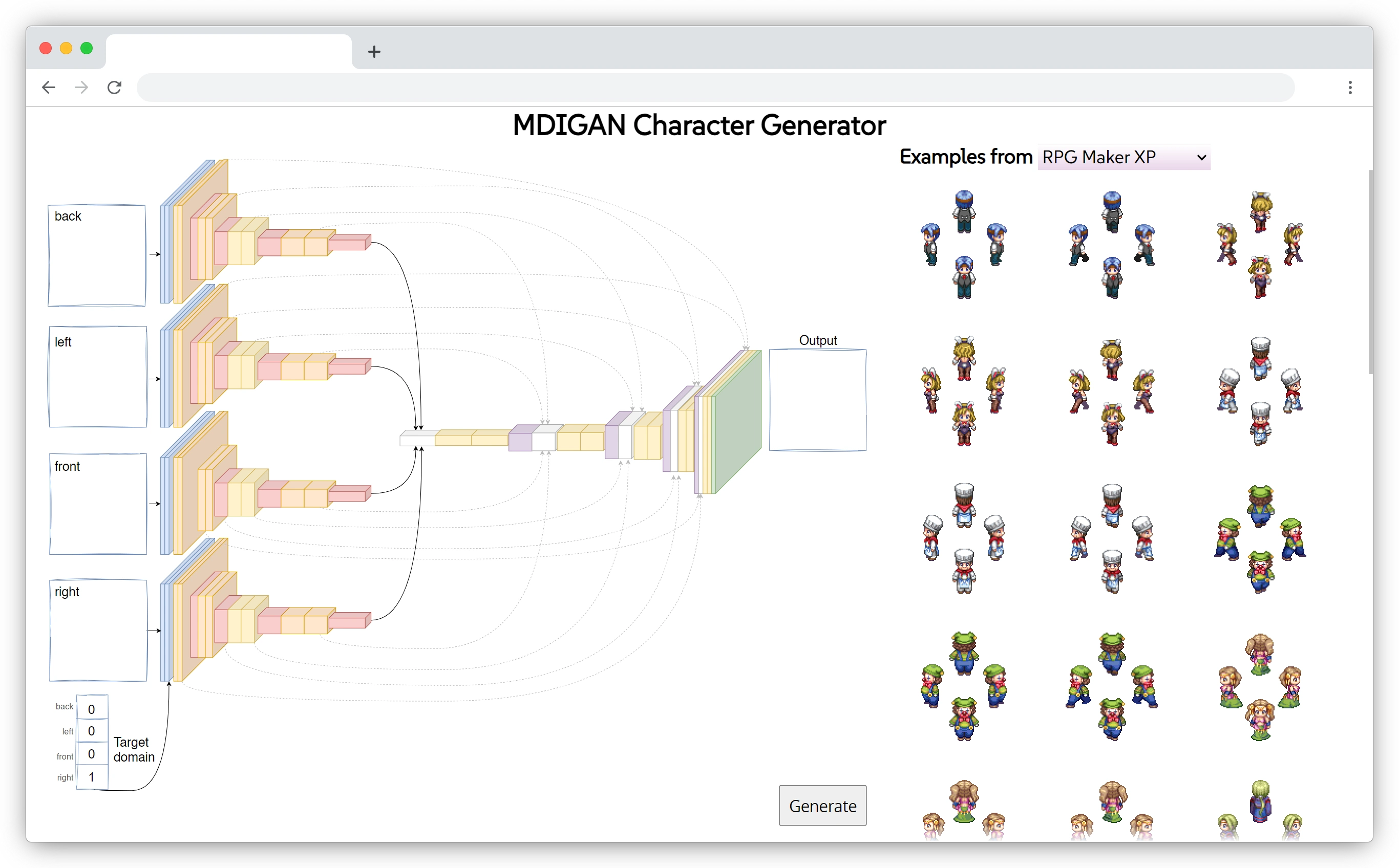 Interactive Character Generator